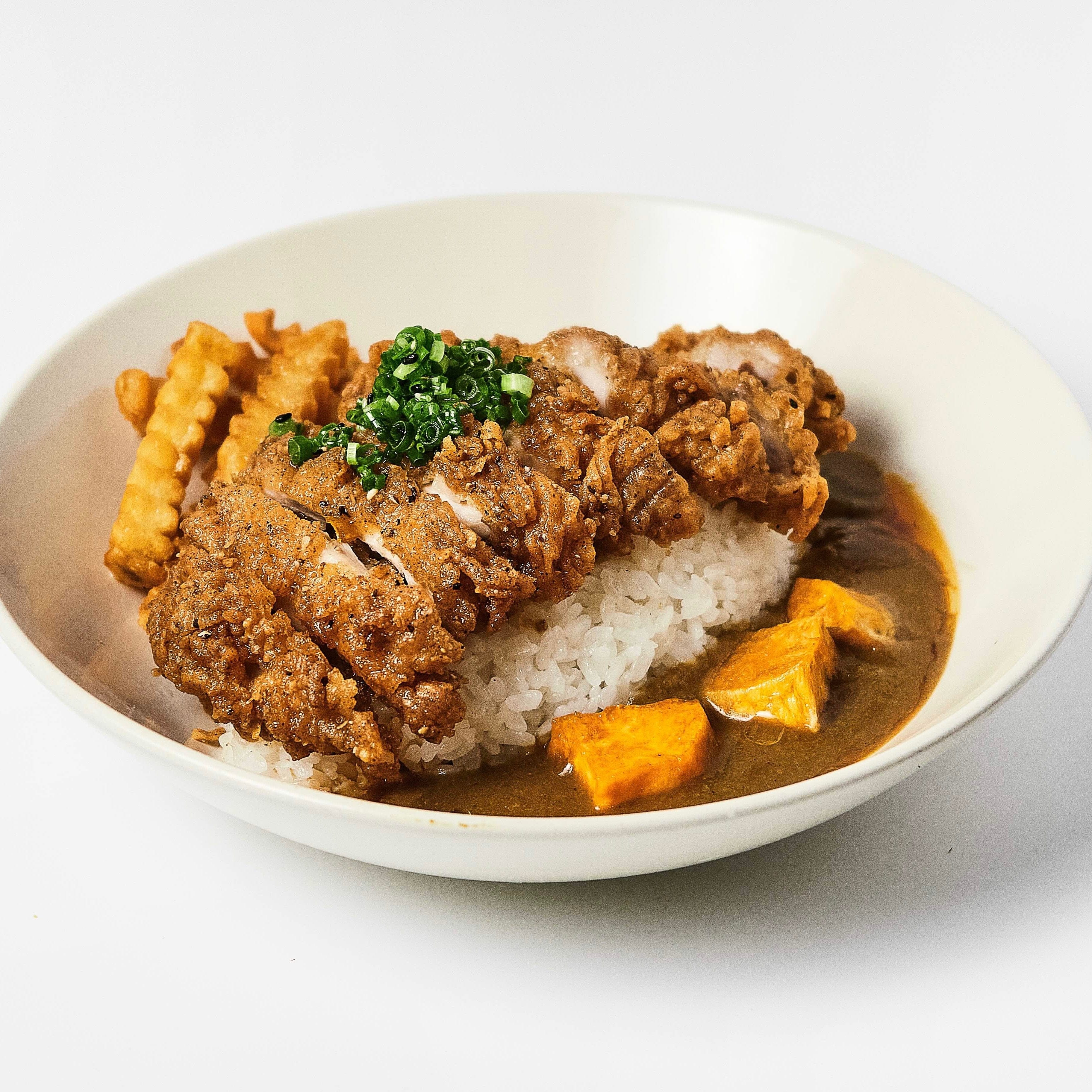 Boneless Fried Chicken Curry Rice - The Grid Food Market Online